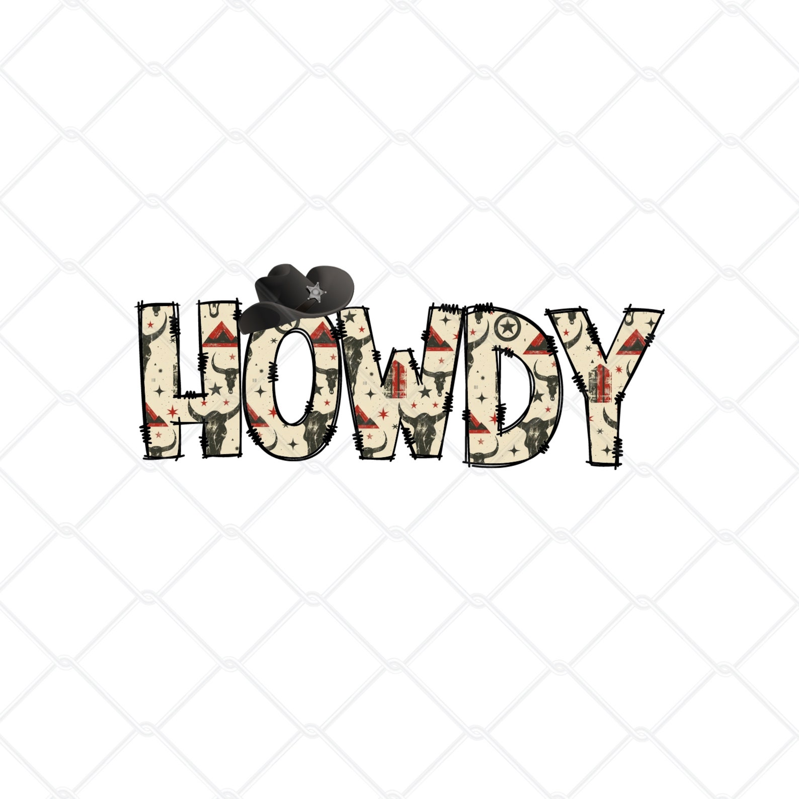 Howdy Cowboy Hat Set of 12 PNG Digital Download Printable Cowboy Png ...