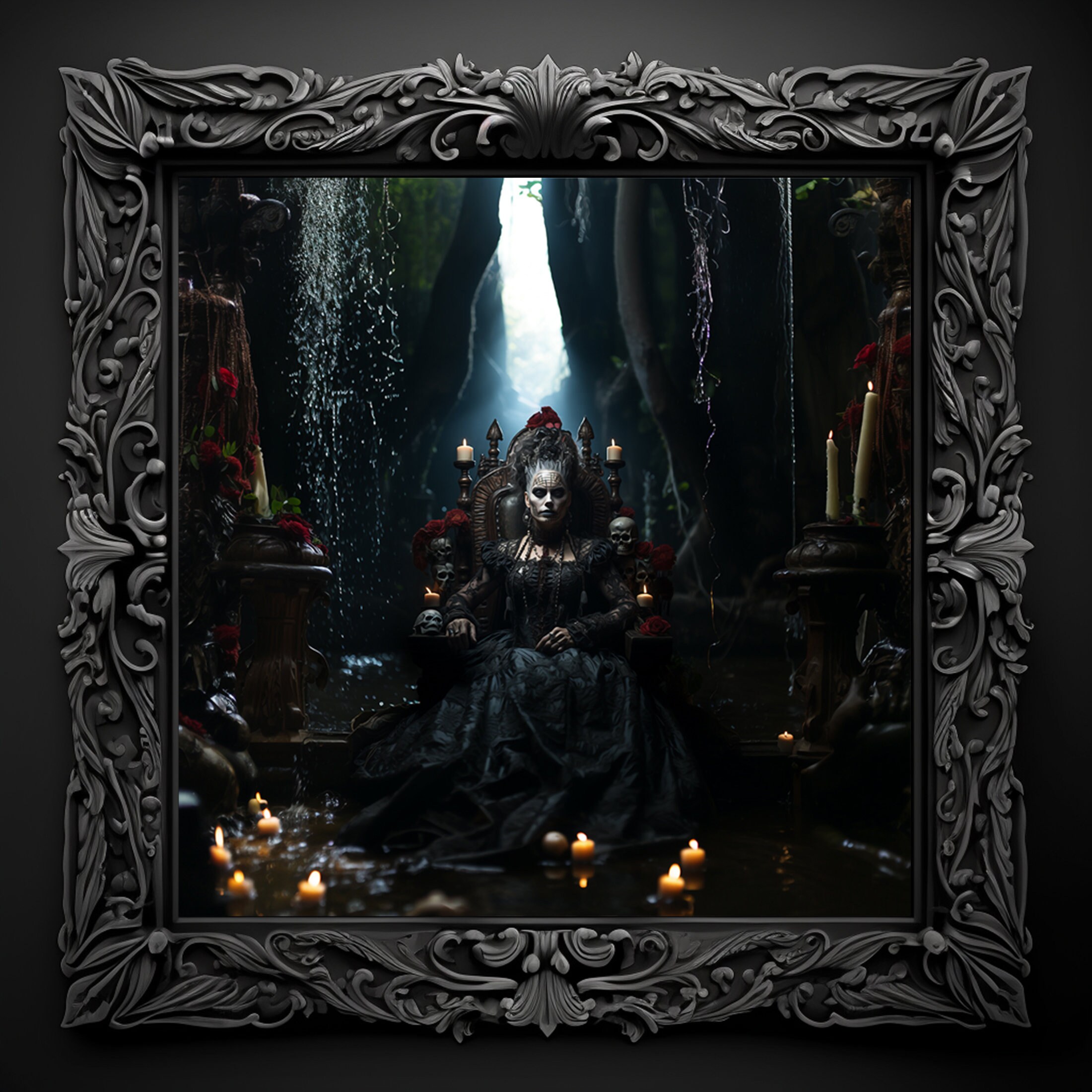 Gothic Wall Art-digital Painting-moody Home Decor-dark Academia-custom ...