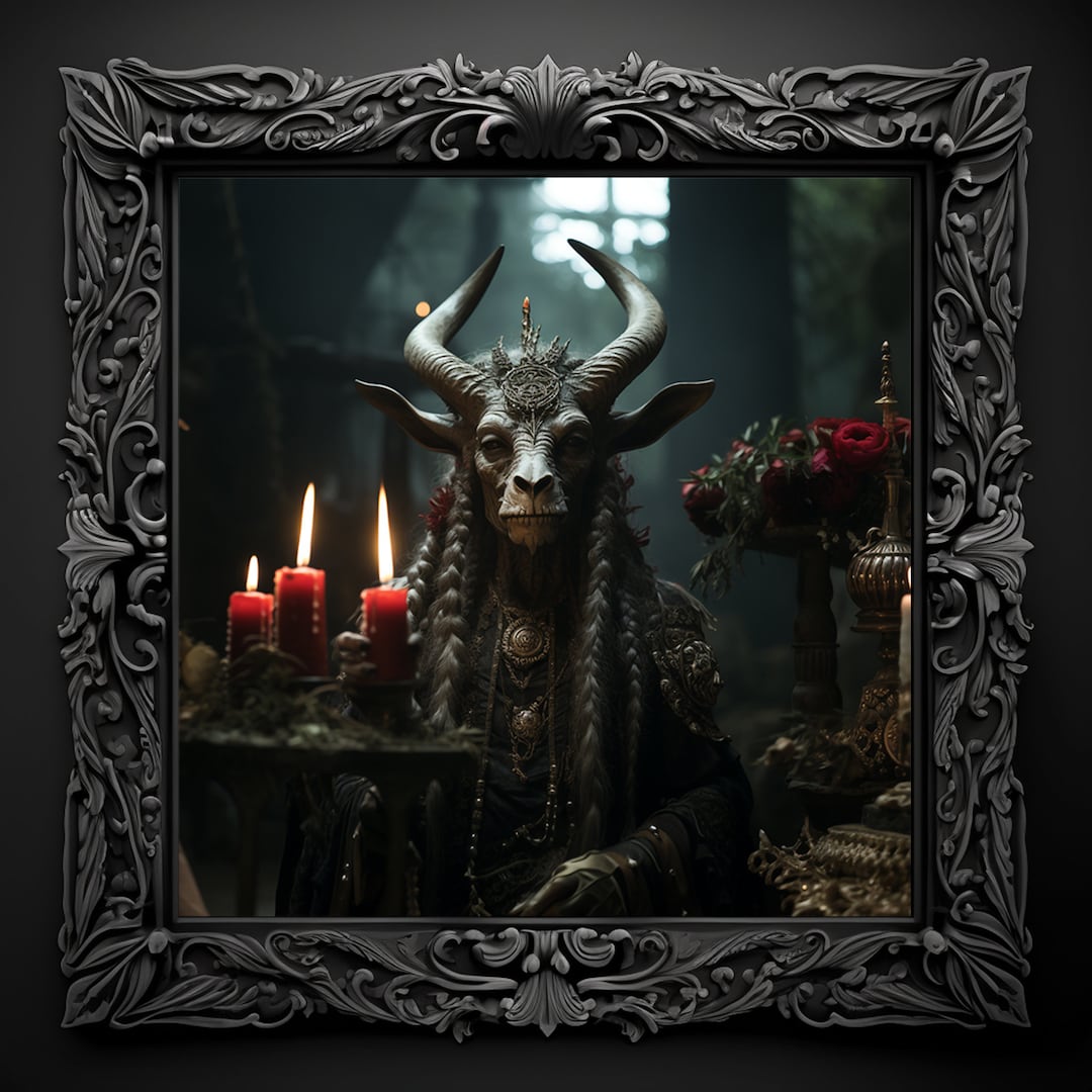 Gothic Wall Art-digital Occult Oil Painting-moody Home Decor-dark ...