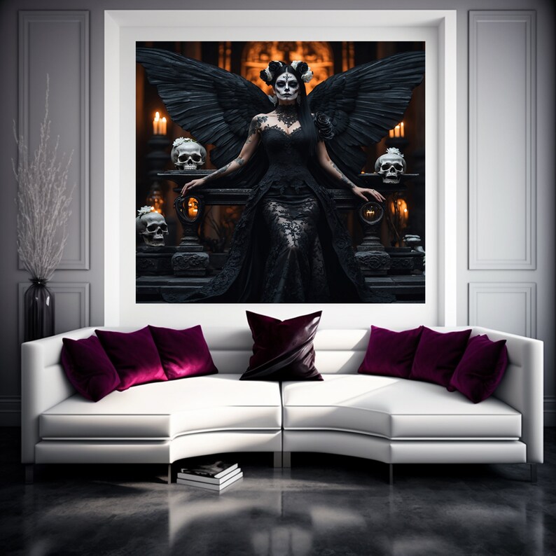 Vampire Wall Art-digital Oil Painting-dark Academia Print-gothic ...