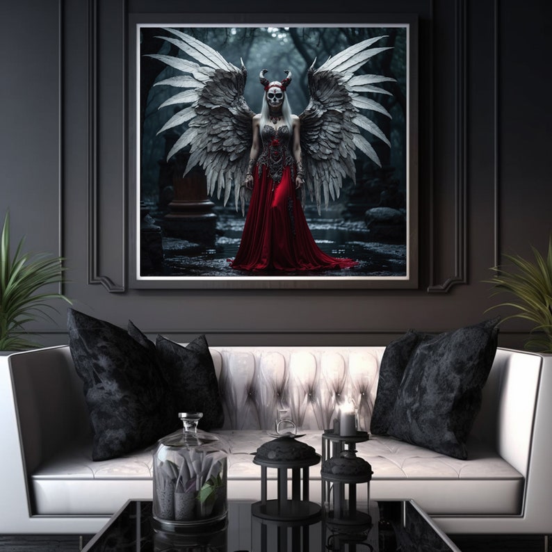 Vampire Wall Art-digital Oil Painting-dark Academia Print-gothic ...