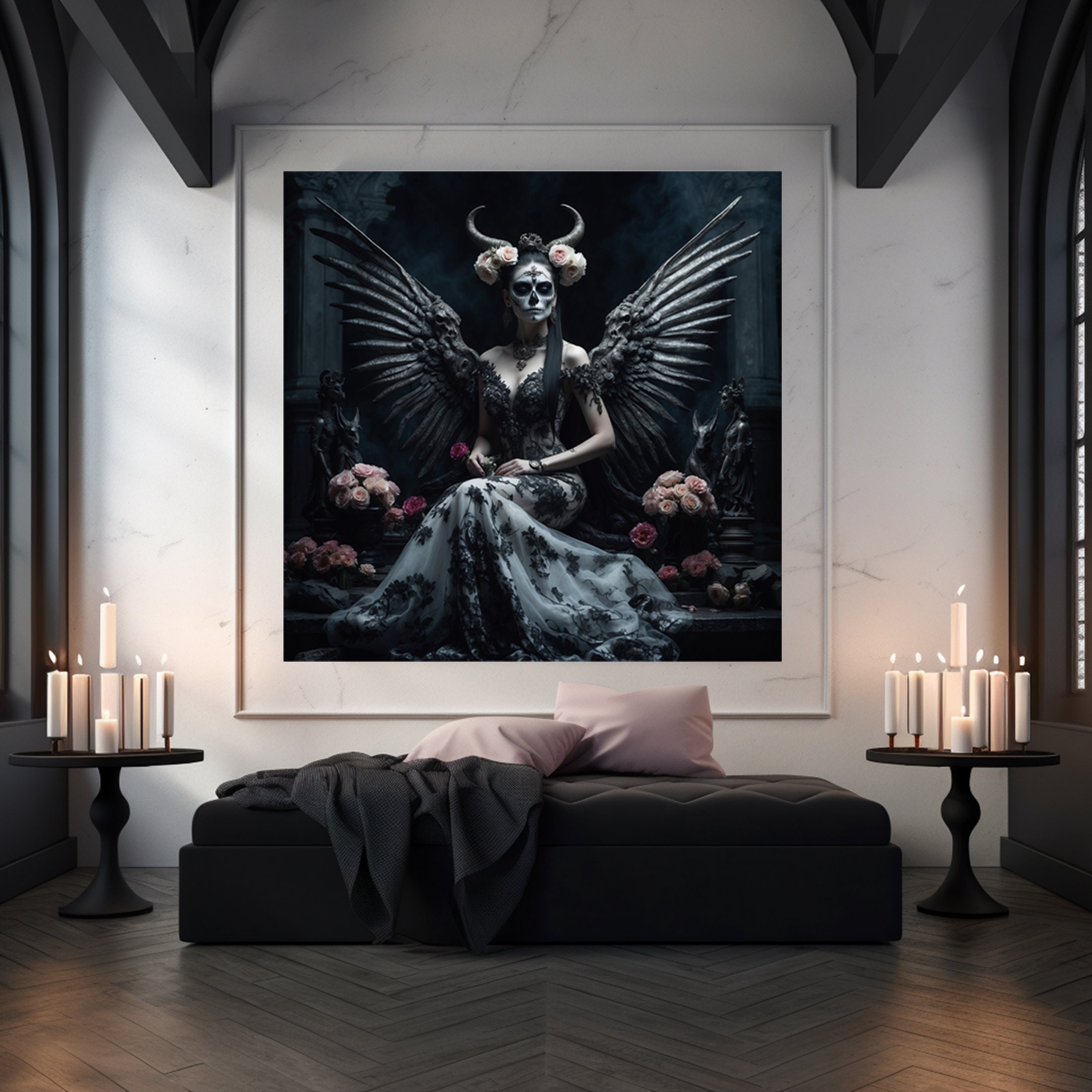 Vampire Wall Art-digital Oil Painting-dark Academia Print-gothic ...