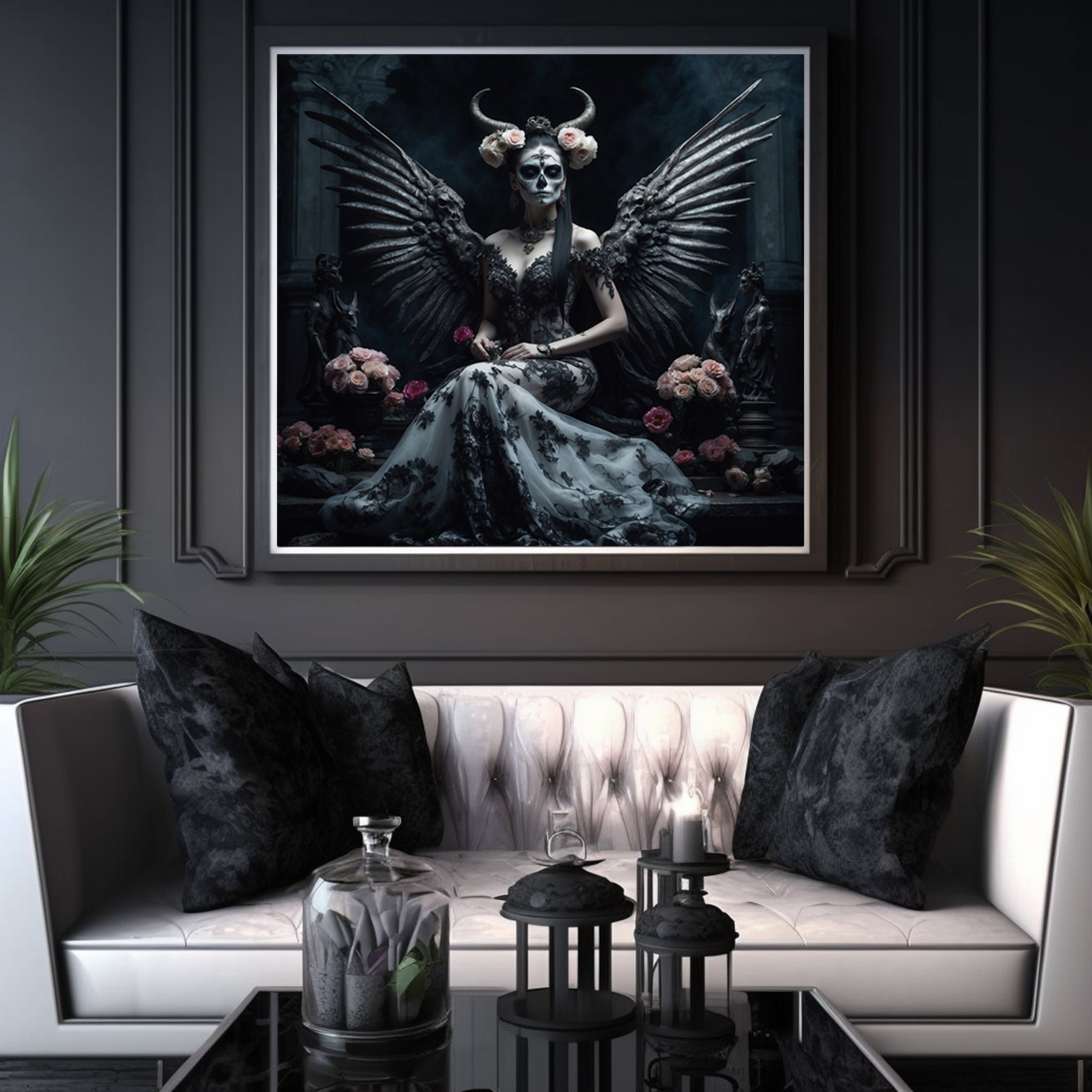 Vampire Wall Art-digital Oil Painting-dark Academia Print-gothic ...