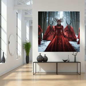 Gothic Wall Art-digital Oil Painting-dark Academia-succubus Diabolus ...