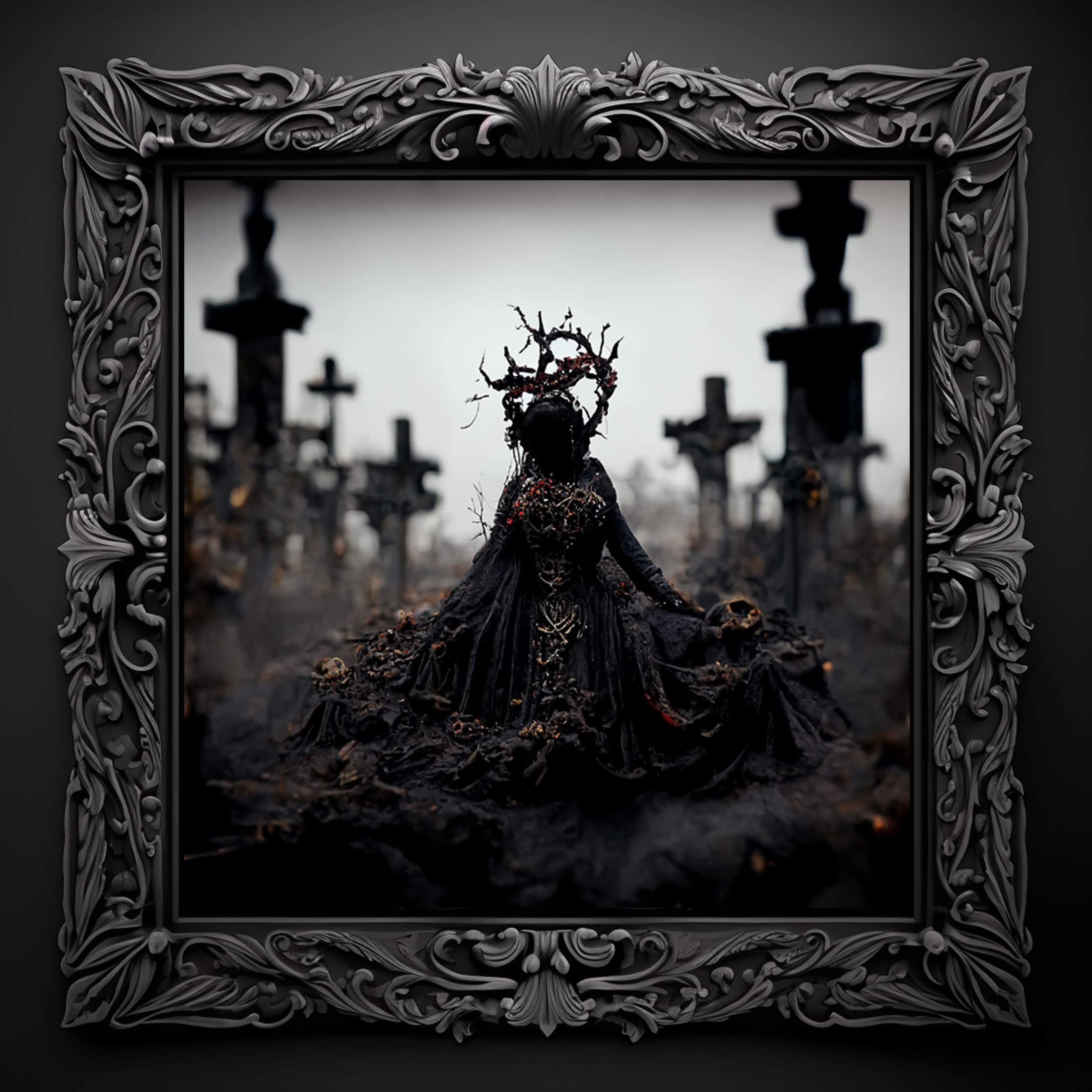 Gothic Wall Art-abstract Digital Oil Paintings-home Decor Fantasy Art ...