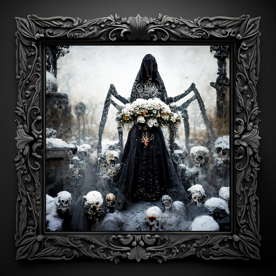 Gothic Wand Kunst-Abstrakter Dunkler Engel-Digitales Ölgemälde ...