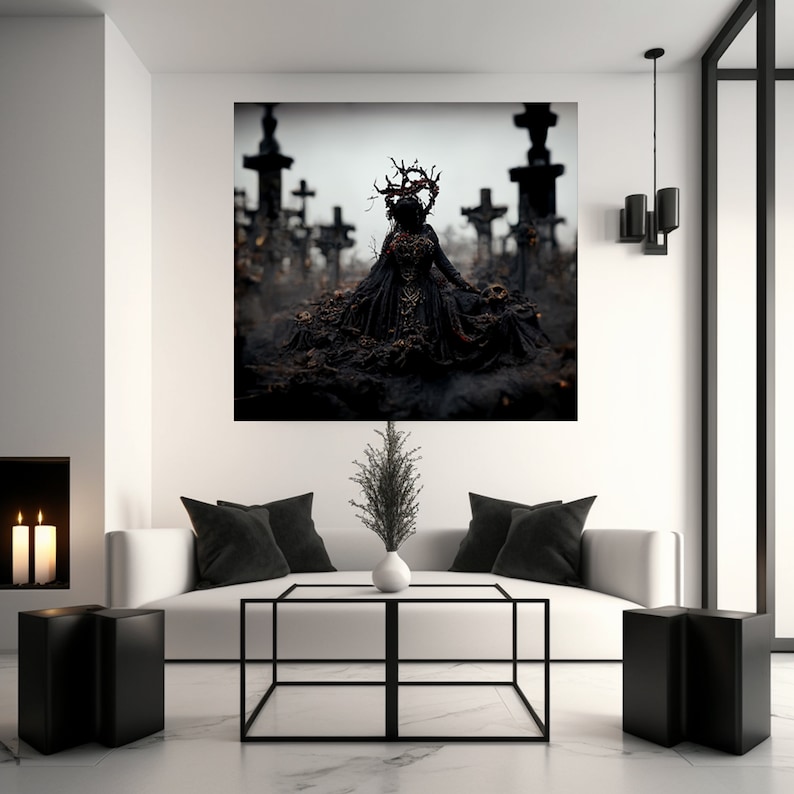 Gothic Wall Art-abstract Digital Oil Paintings-home Decor - Etsy