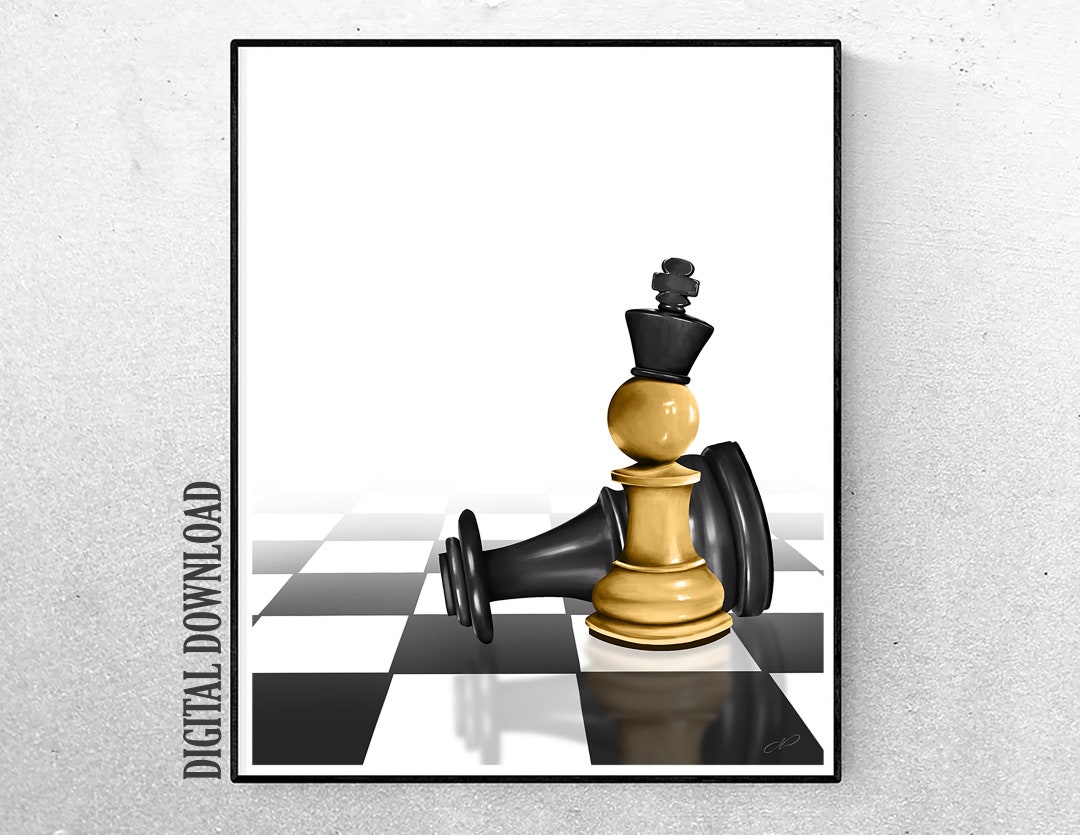 Checkmate. Chess Art Print digital Download Original Portrait - Etsy