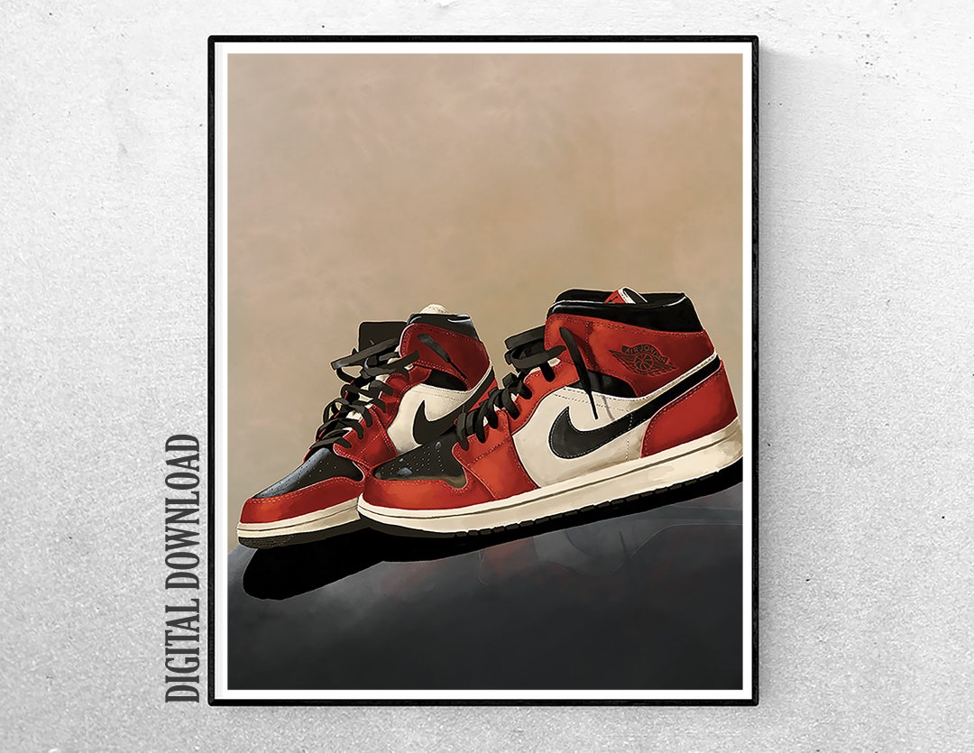 Nike Air Jordan 1 Art Print. Digital Download - Etsy