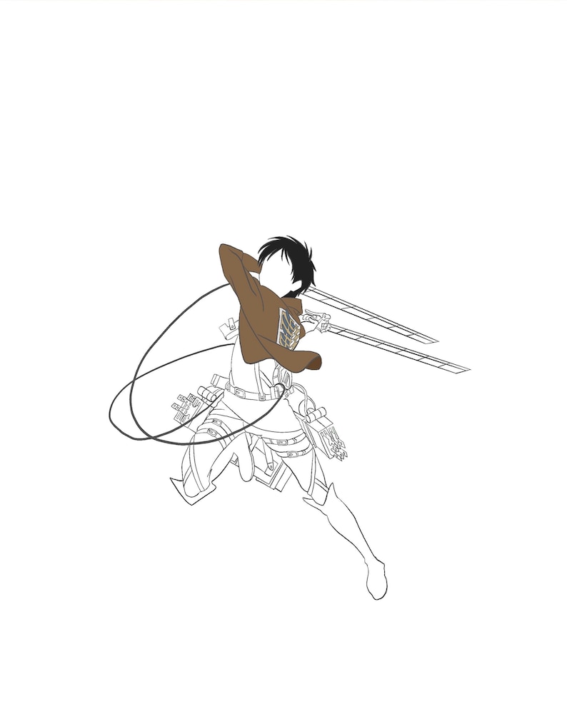 Eren Yeager - Attack on Titan Art - Minimalist Wall Art. Digital ...