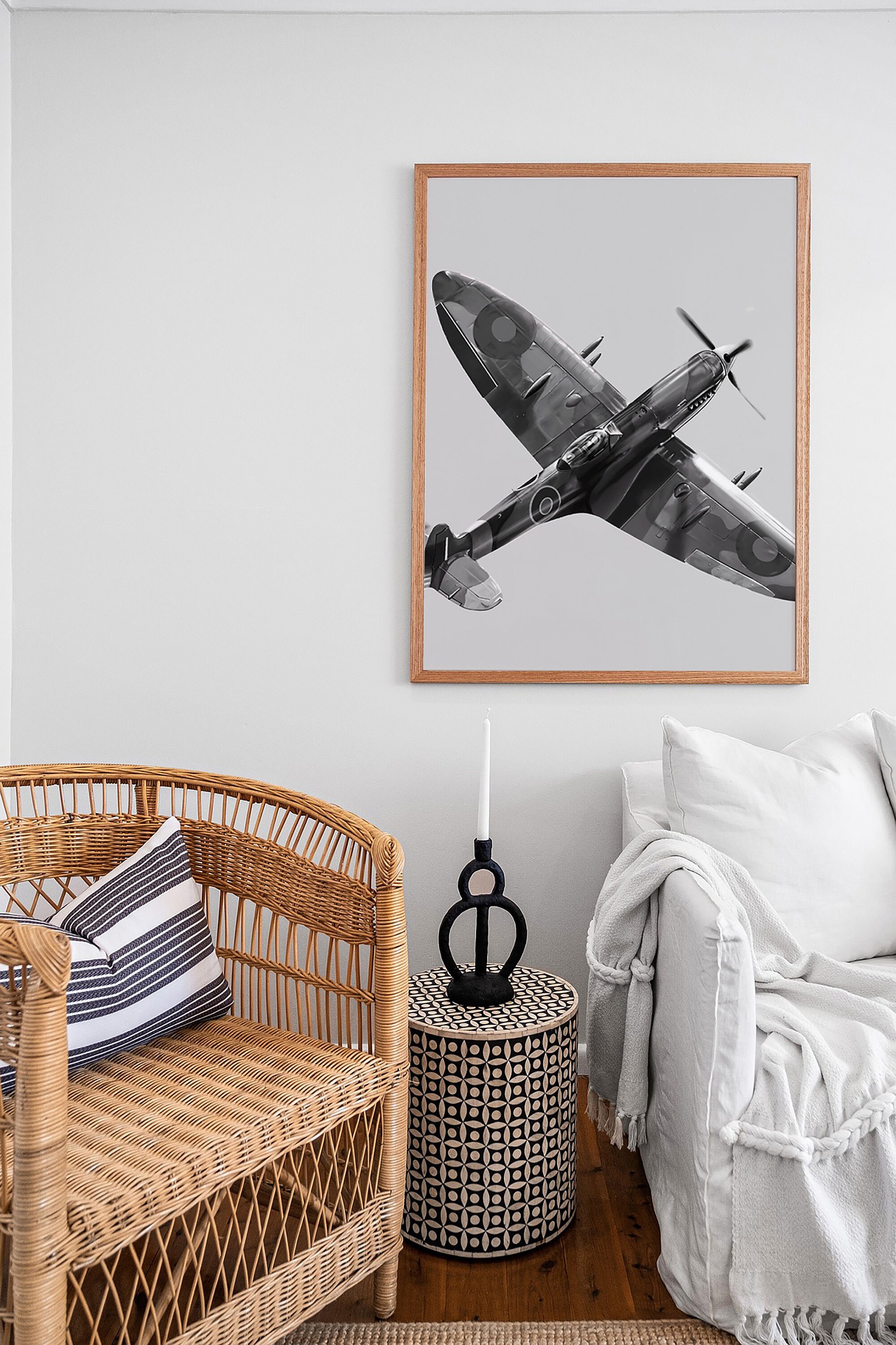 Spitfire Art Print. WW2 British Fighter Plane Digital Download - Etsy