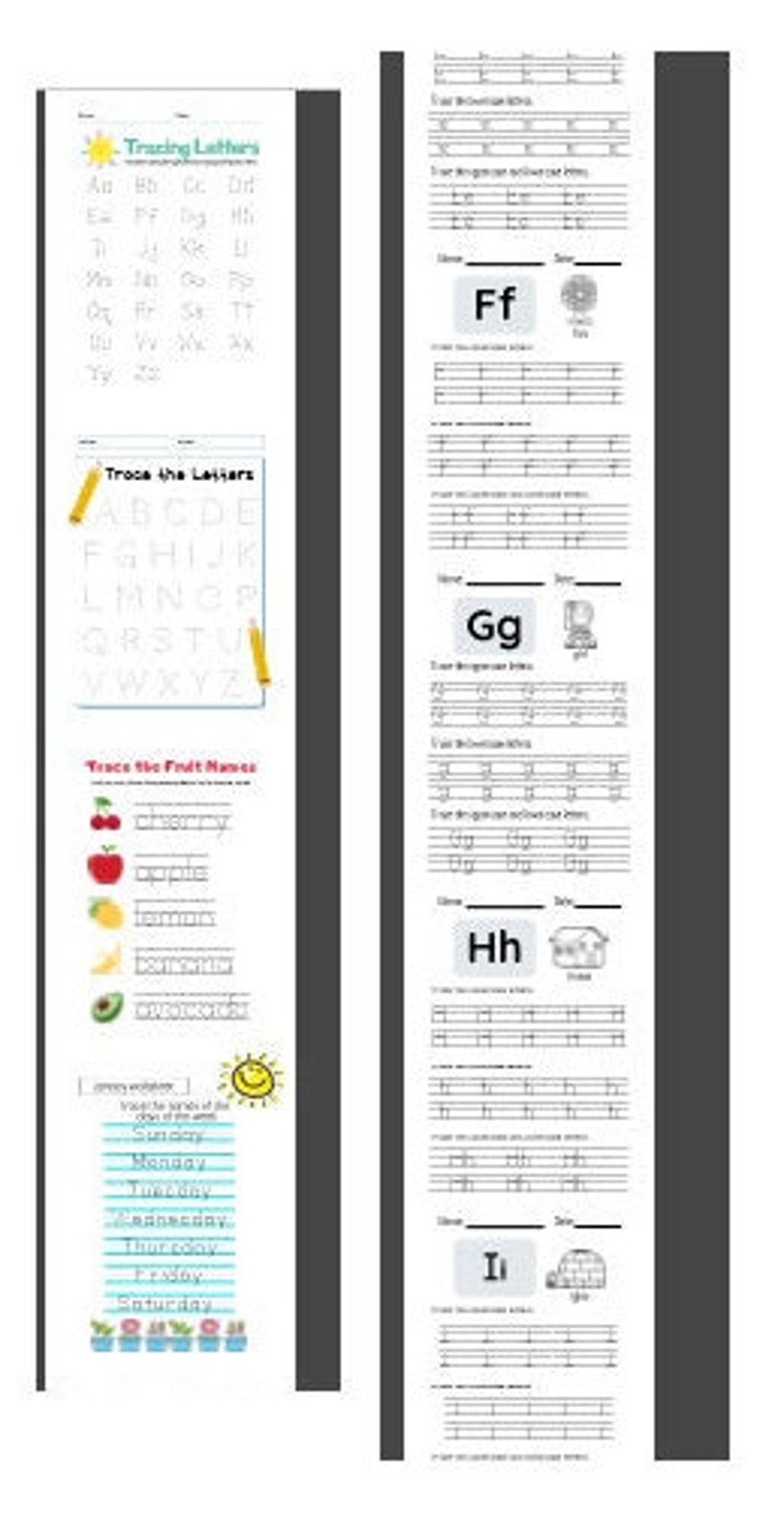 Printable Tracing Pages for Children, Educational Printables, Learn to ...