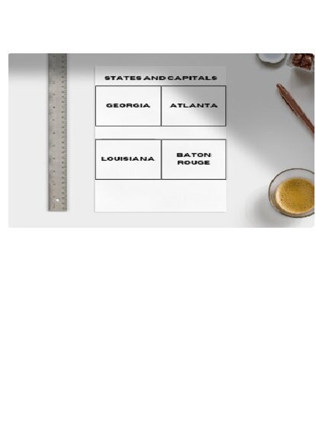 States and Capital Printable Flashcards, Instant Downloadable, Usa ...