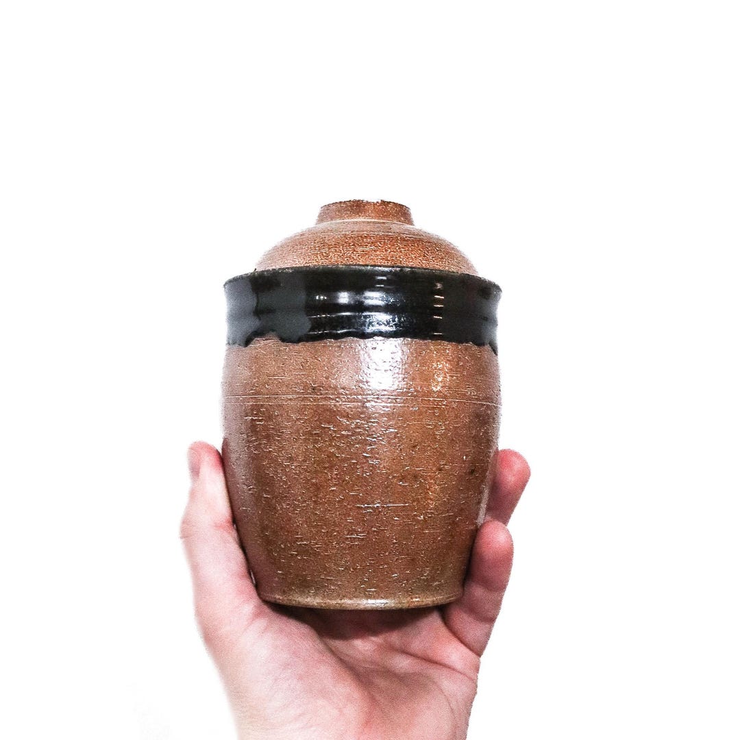 Ceramic Kimchi Pot Korean Hand Thrown Artist Signed Studio Pottery ...