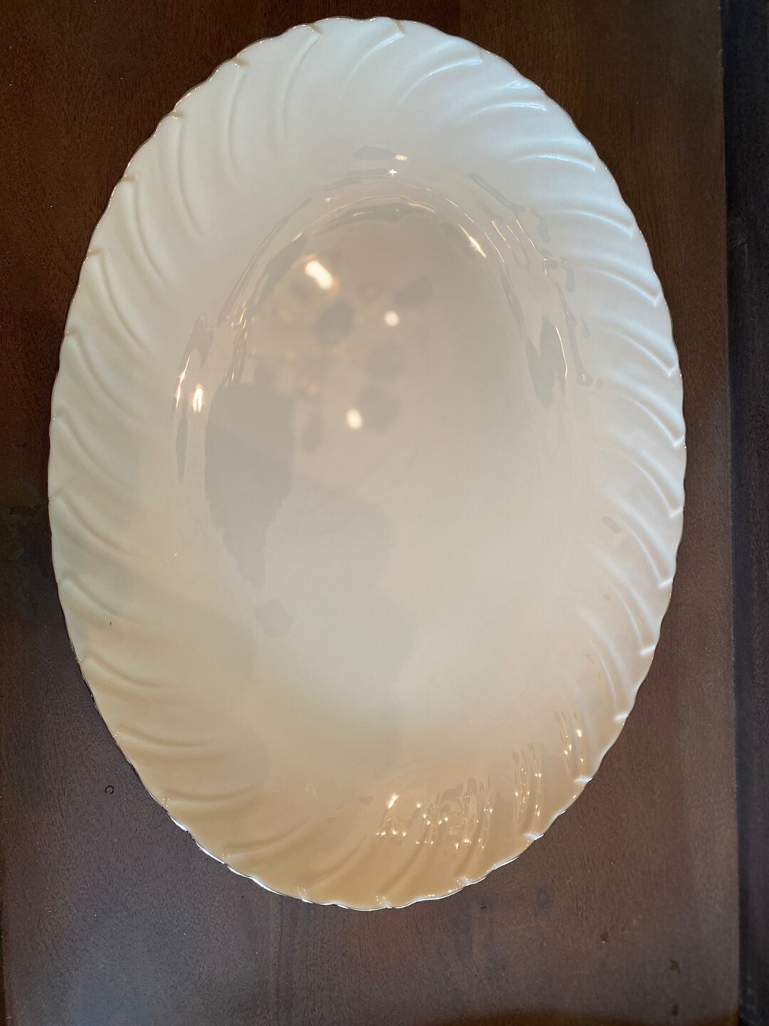 Lenox Weatherly China Swirled Platinum Trim - Etsy