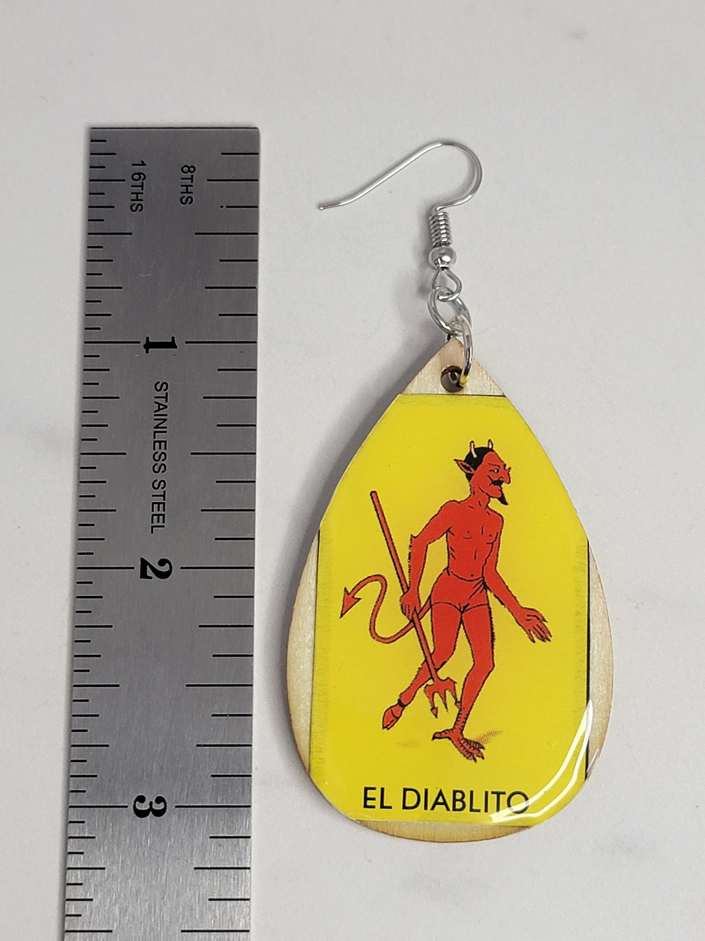 Loteria / Mexican Bingo Card Earrings El Diablito / the Little Devil - Etsy