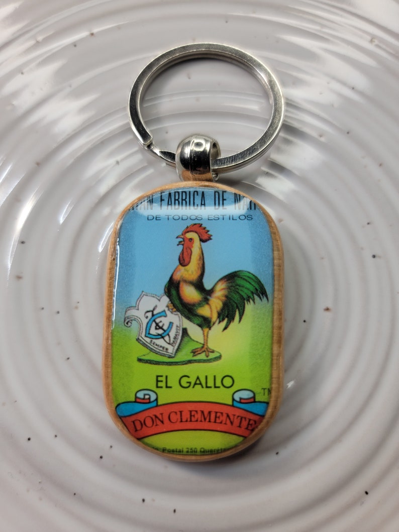 Loteria Wood Keychain - Handmade With REAL Loteria Cards! Unique Gift ...