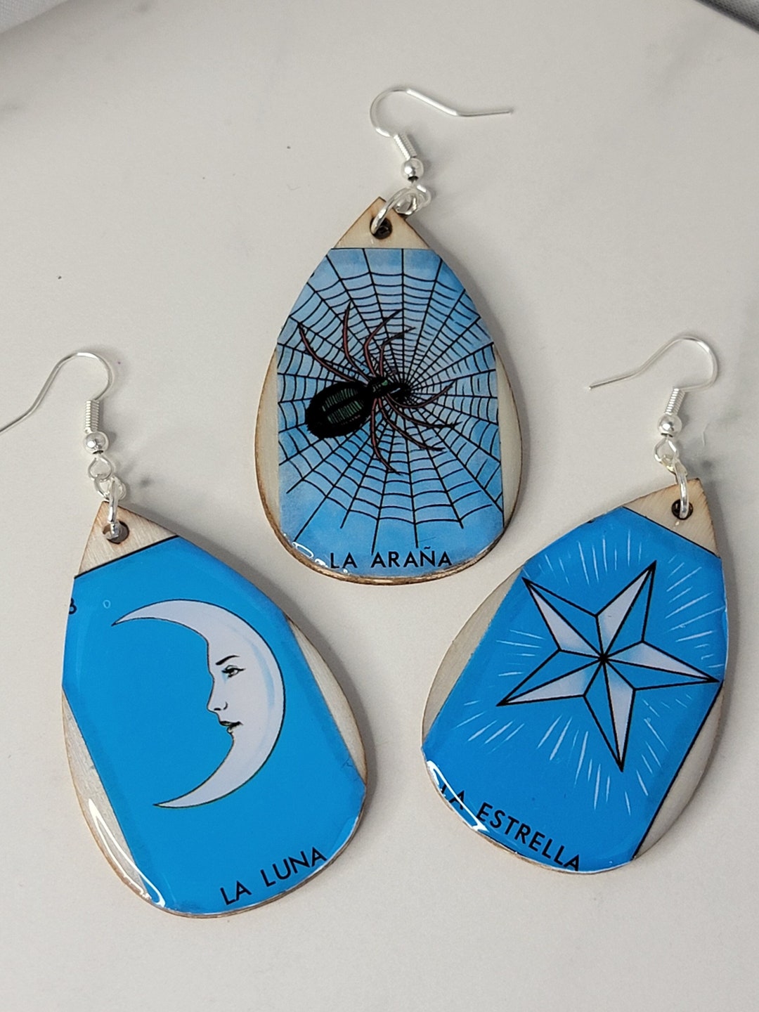 REAL Loteria / Mexican Bingo Card Earrings - La Arana / Spider | La ...
