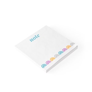 Minimalist Rainbow Sticky Note, Post-it Notes Sticky Notepad, Rainbow ...