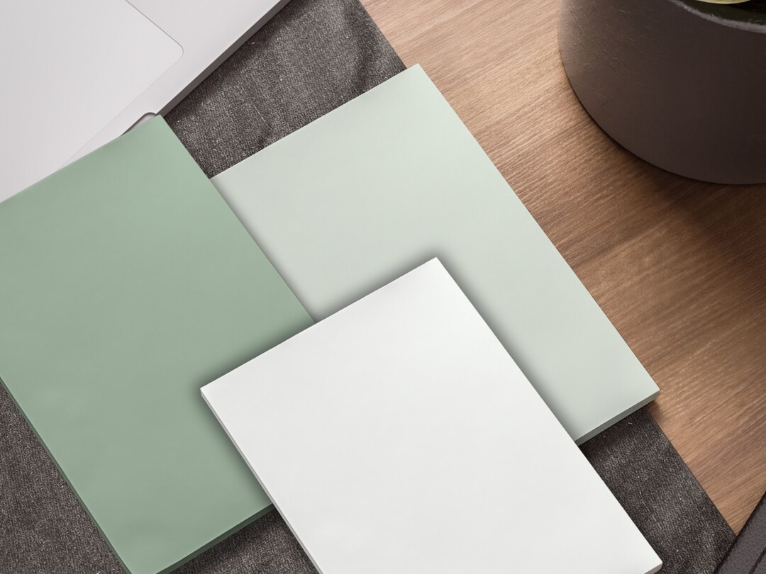 Forest Green Sticky Note Bundle, Modern Green Post-it Notepad Set ...