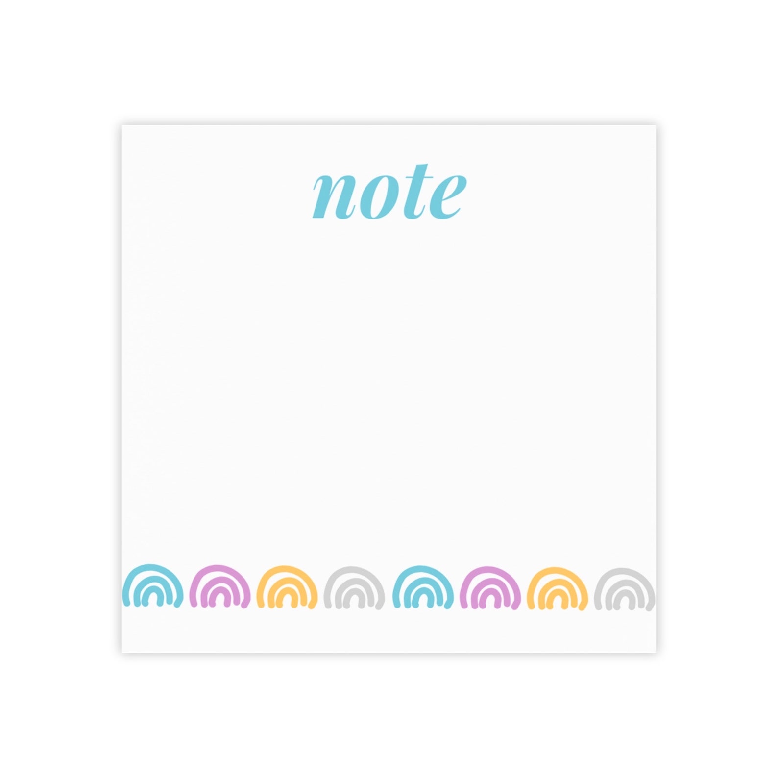 Minimalist Rainbow Sticky Note, Post-it Notes Sticky Notepad, Rainbow ...