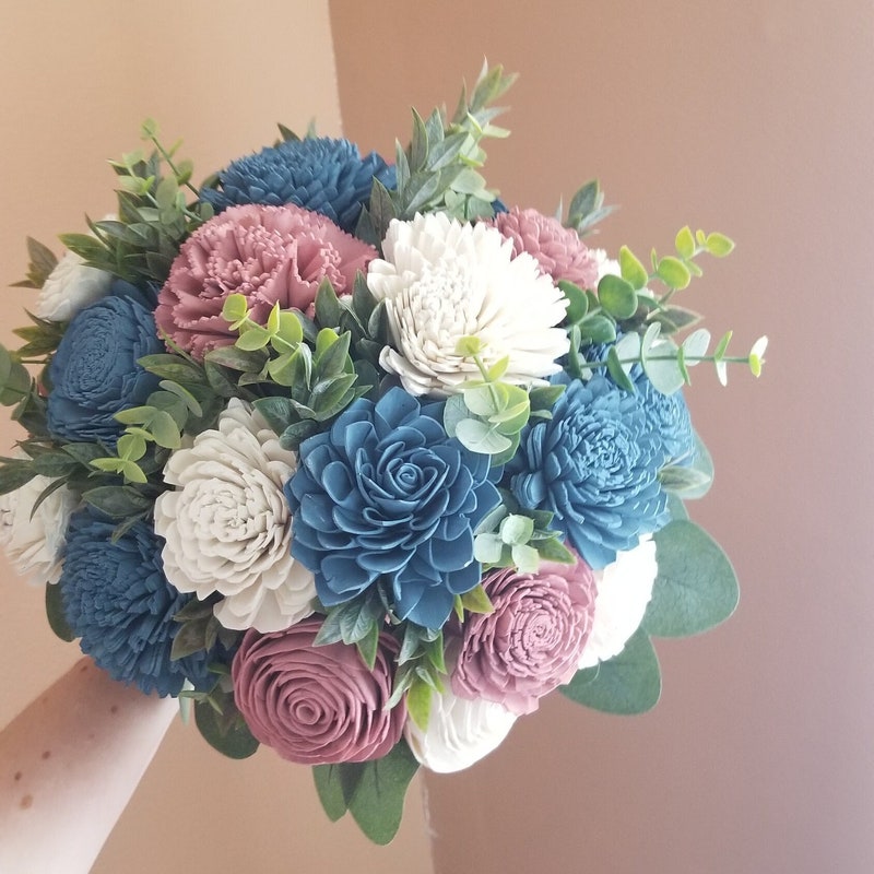 Dusty Blue Rose - Etsy