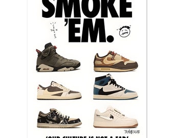 Sneaker Printable Wall Art Poster, Hypebeast Travis Scott Sneaker ...