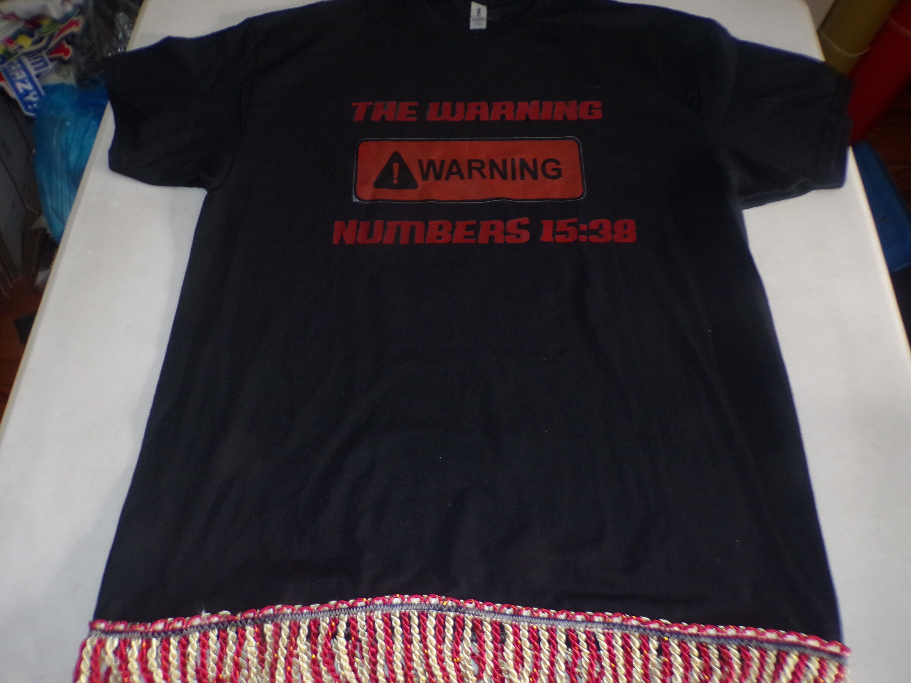 The Warning Numbers 15:38 Yellow Shirt Red Fringes - Etsy