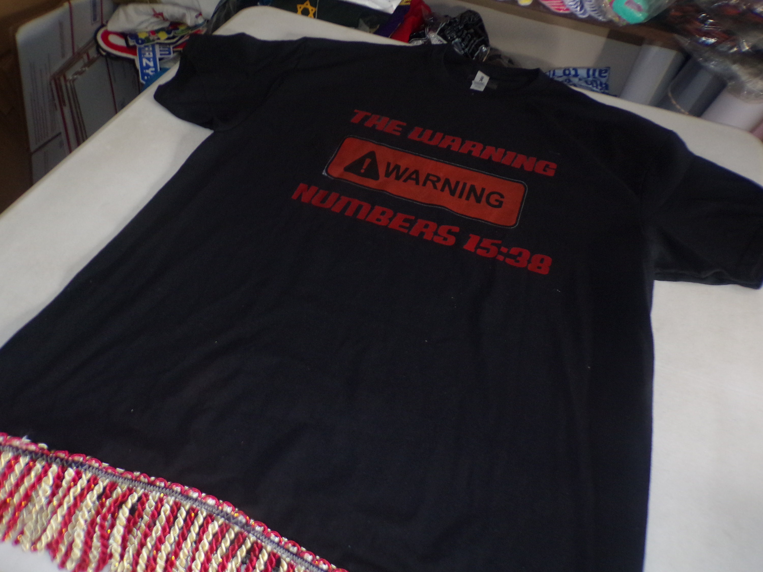 The Warning Numbers 15:38 Yellow Shirt Red Fringes - Etsy