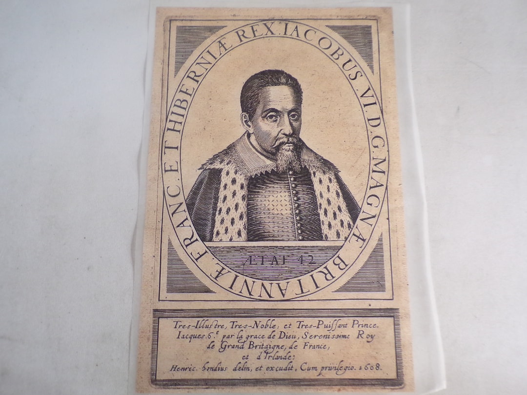 The Real King James Iron on Heat Stamp - Etsy