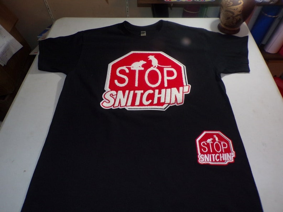 Exclusive Stop Snitching Patch Set Tee Shirt Black - Etsy