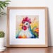 Chicken PNG, Colorful Chicken Art Ready to Print and Frame, Digital Art ...
