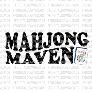Mahjong Maven SVG Mahjong Joker SVG Mahjong PNG Mahjong Svg Instant ...