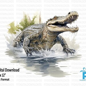 Crocodile PNG, Watercolor Crocodile Clipart, Crocodile Design PNG ...