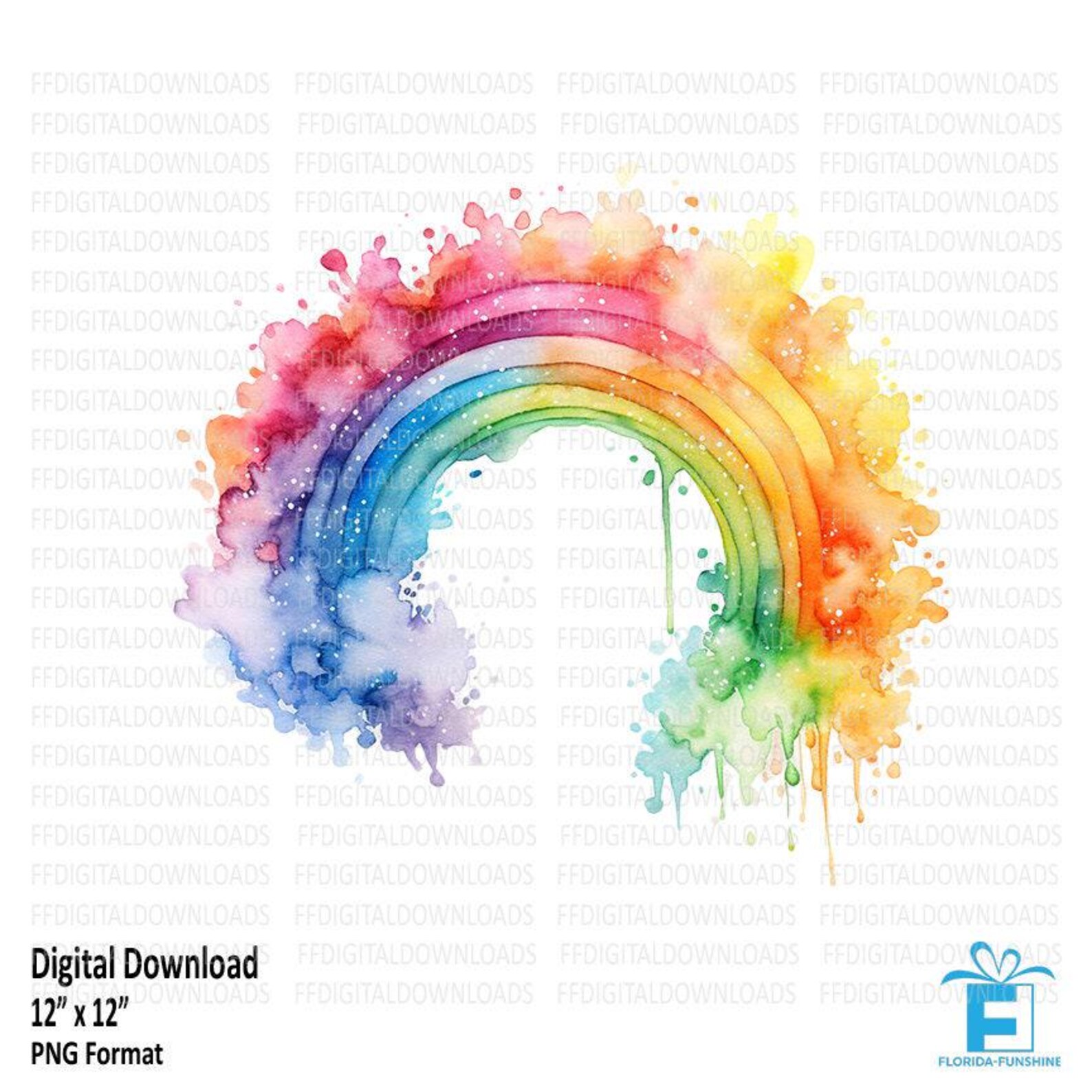 Watercolor Rainbow Clipart, Watercolor Rainbow PNG, Watercolor Rainbow ...