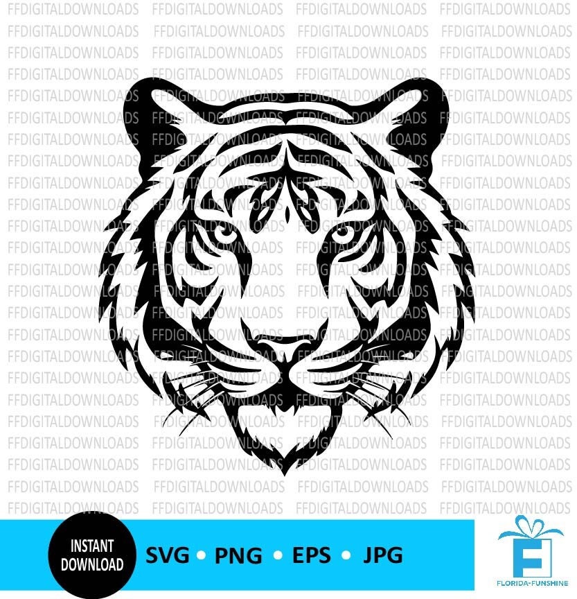 Tiger Face SVG Tiger Design Tiger Head SVG Tiger Shirt SVG - Etsy