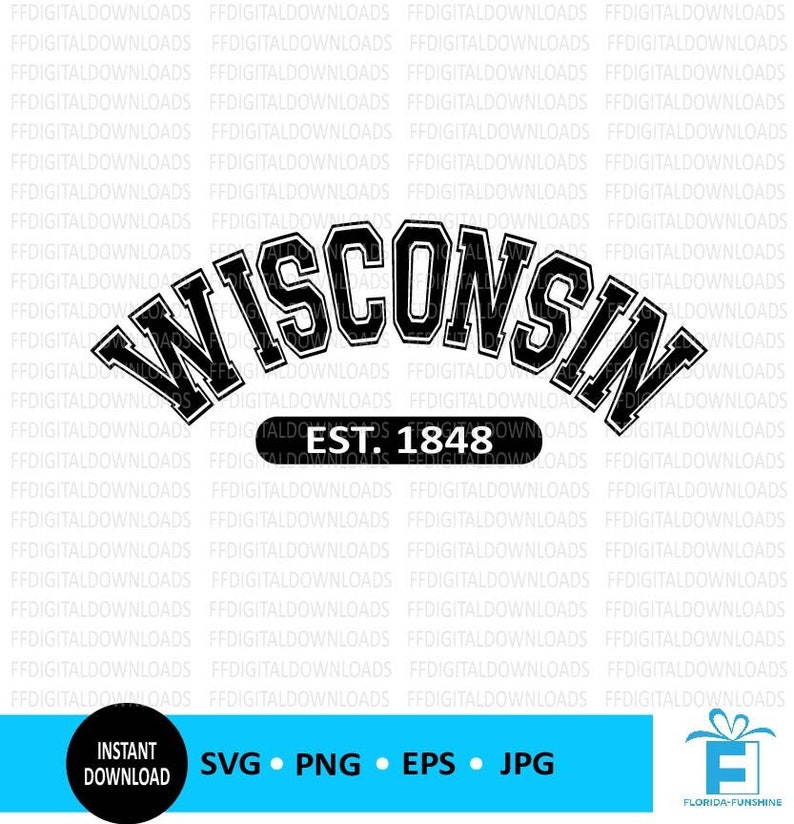 Wisconsin SVG Wisconsin PNG Wisconsin Shirt Design - Etsy