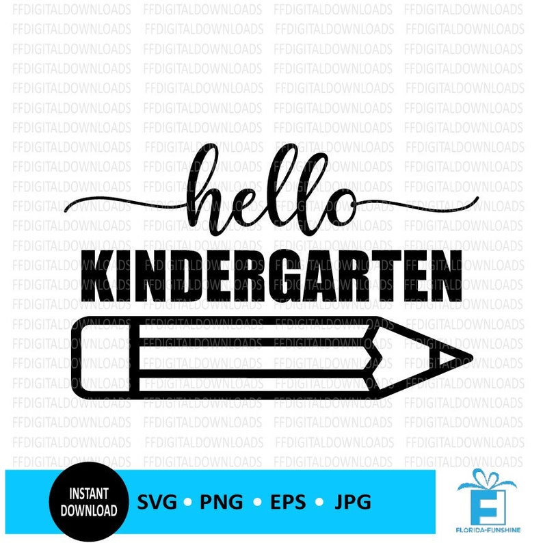 Kindergarten SVG Hello Kindergarten SVG Back to School SVG - Etsy