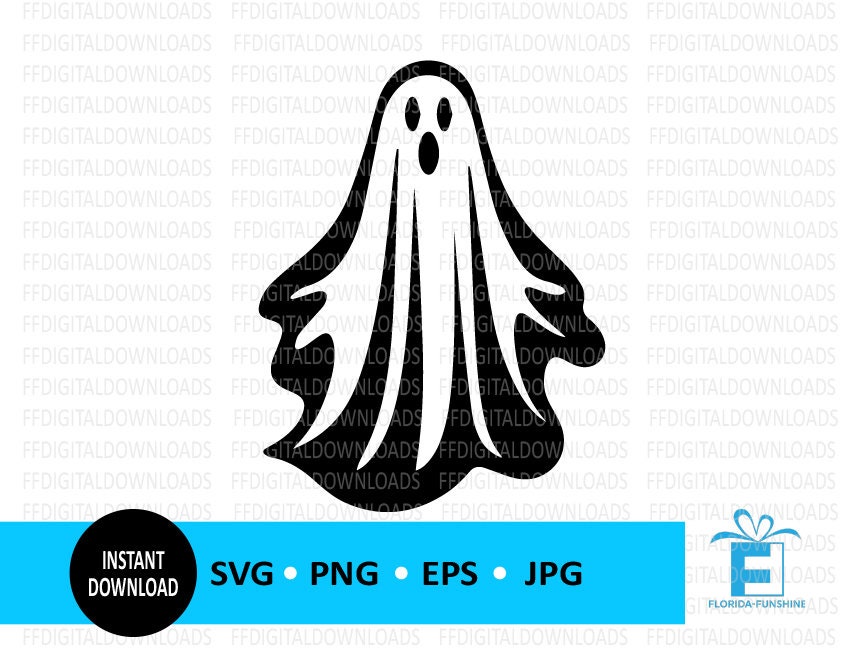 Ghost SVG, Ghost PNG, Halloween Ghost Clipart, Ghost Digital Design ...