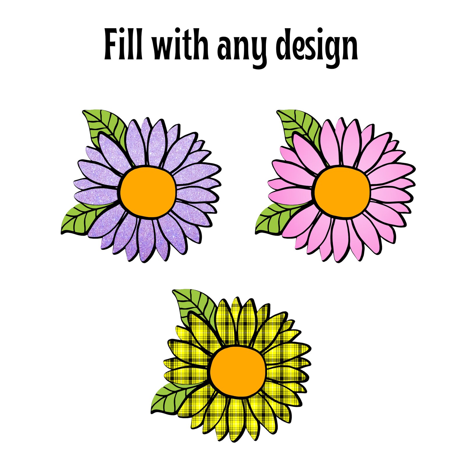 Flower Clipart Flower Canva Frame Drag and Drop Editable - Etsy