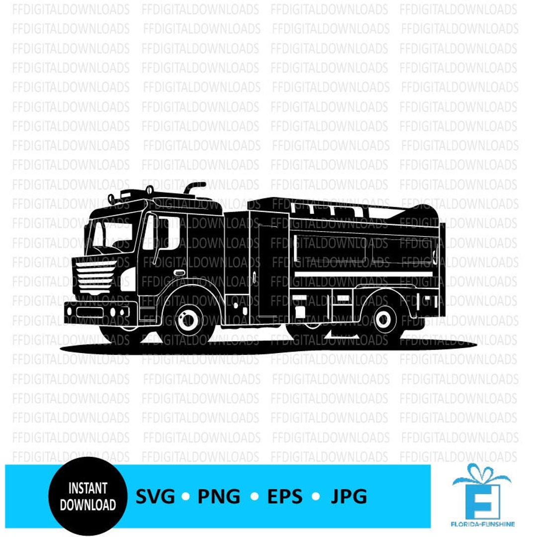 Fire Truck SVG, Fire Truck PNG, Firefighter Truck Png, Fire Truck ...