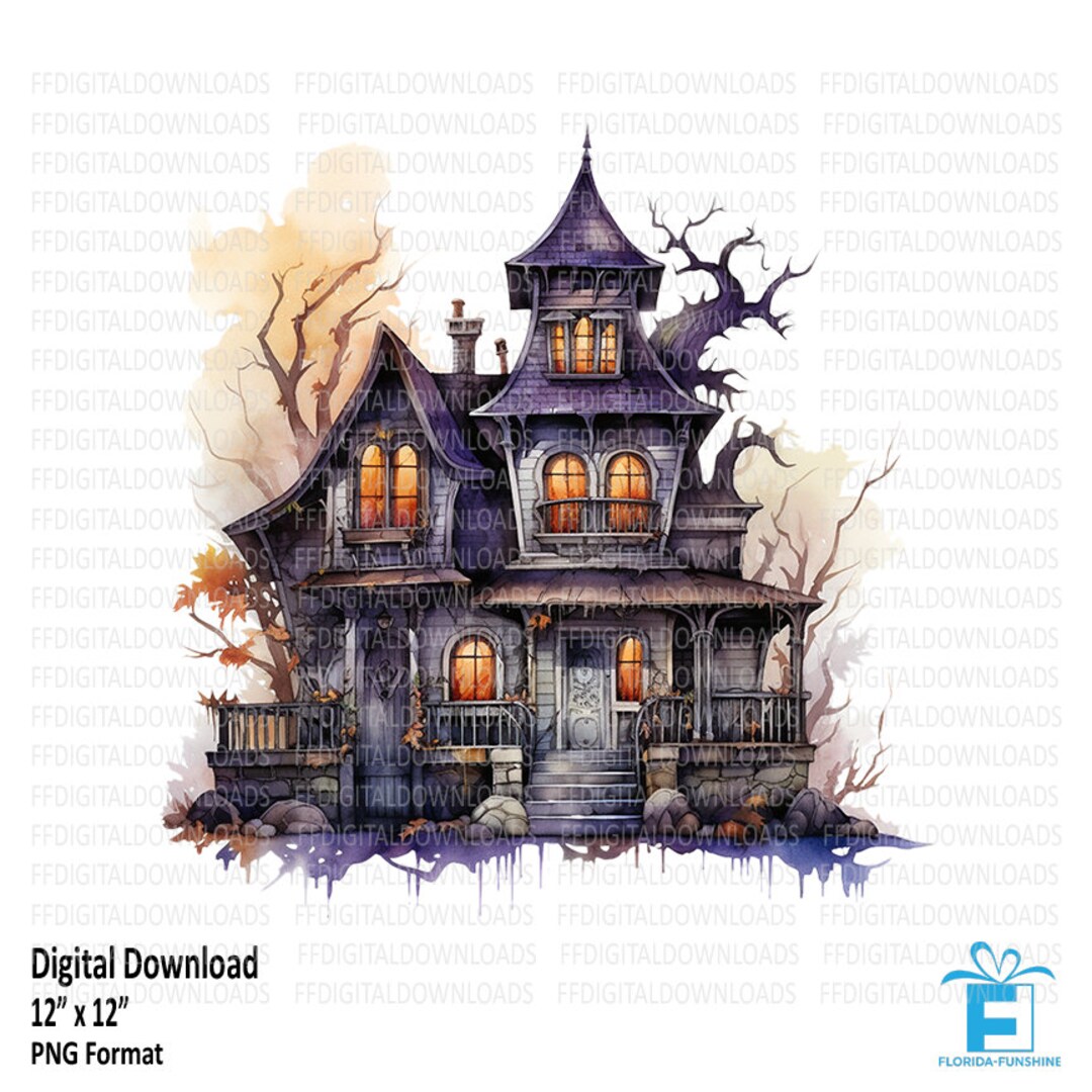 Halloween Haunted House Clipart, Halloween Haunted House Png, Halloween ...
