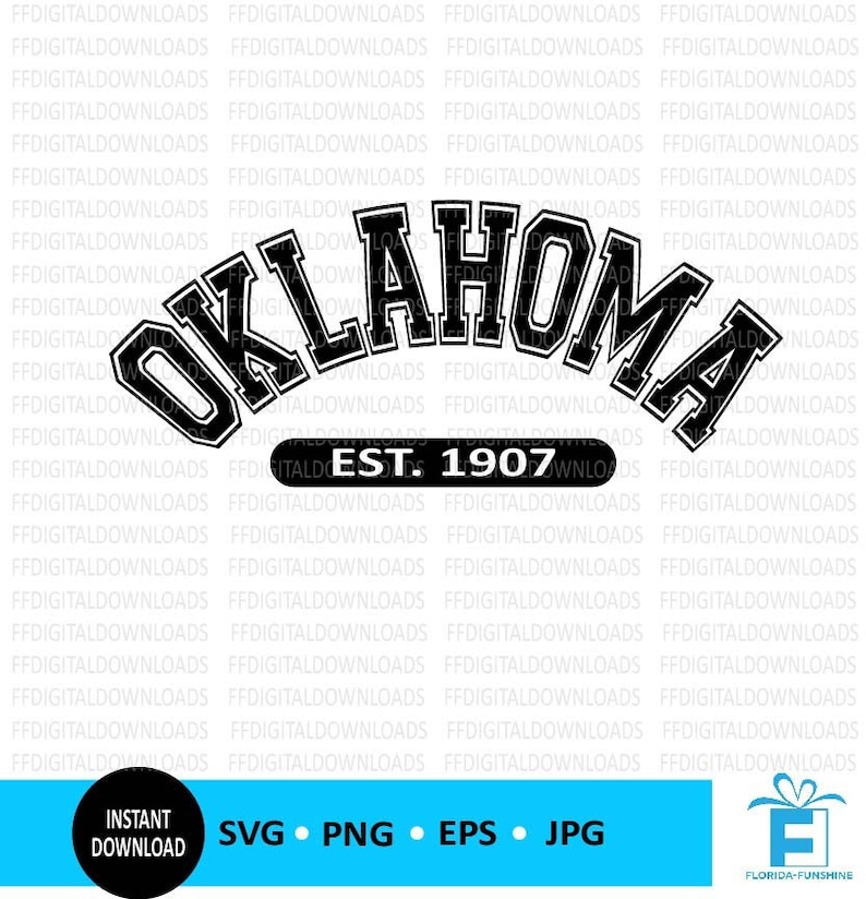 Oklahoma SVG, Oklahoma PNG, Oklahoma Shirt, Oklahoma Gift, Oklahoma Est ...