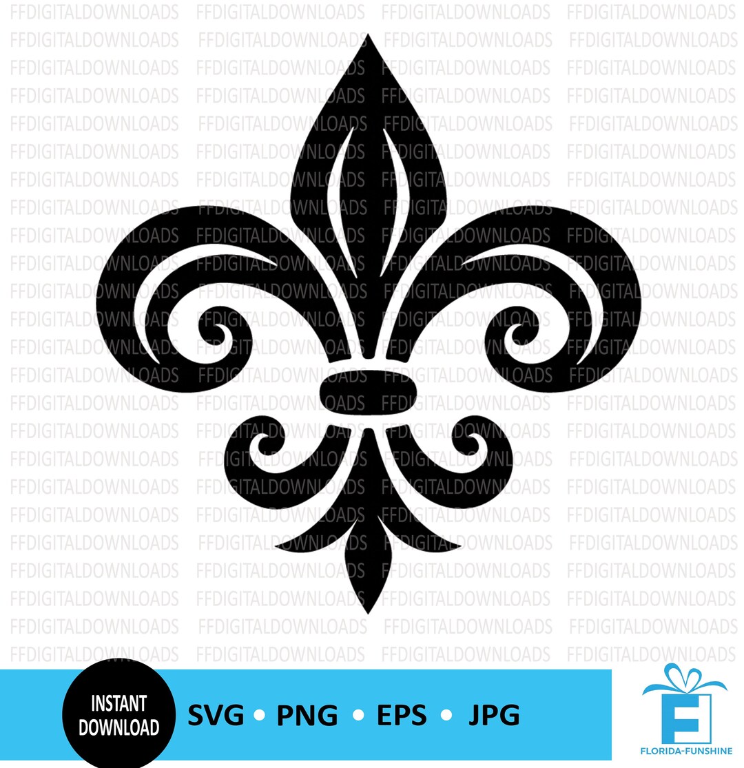 Fleur De Lis SVG, Fleur De Lis Design, Fleur De Lis PNG, Jpg, Fleur De ...