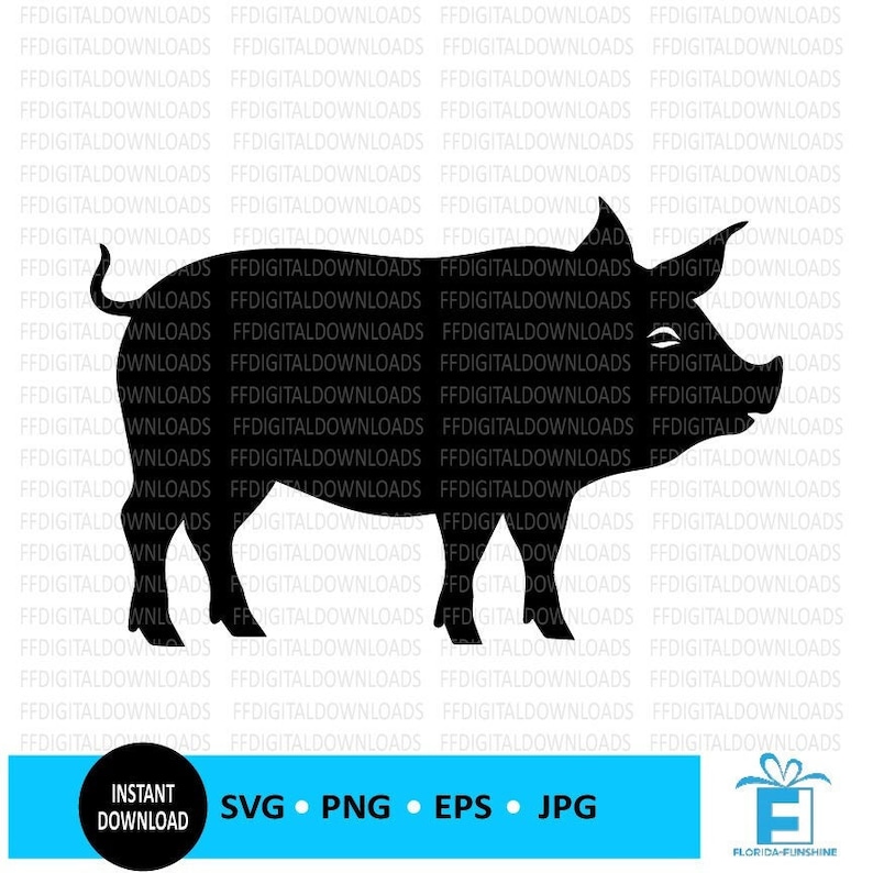 Pig SVG, Pig PNG, Pig Clipart, Pig Vector, Pig Silhouette, Cricut, Cut ...