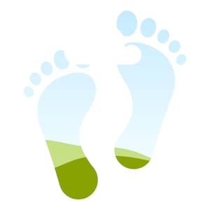 Footprints Canva Frame, Drag and Drop Editable Canva Template ...