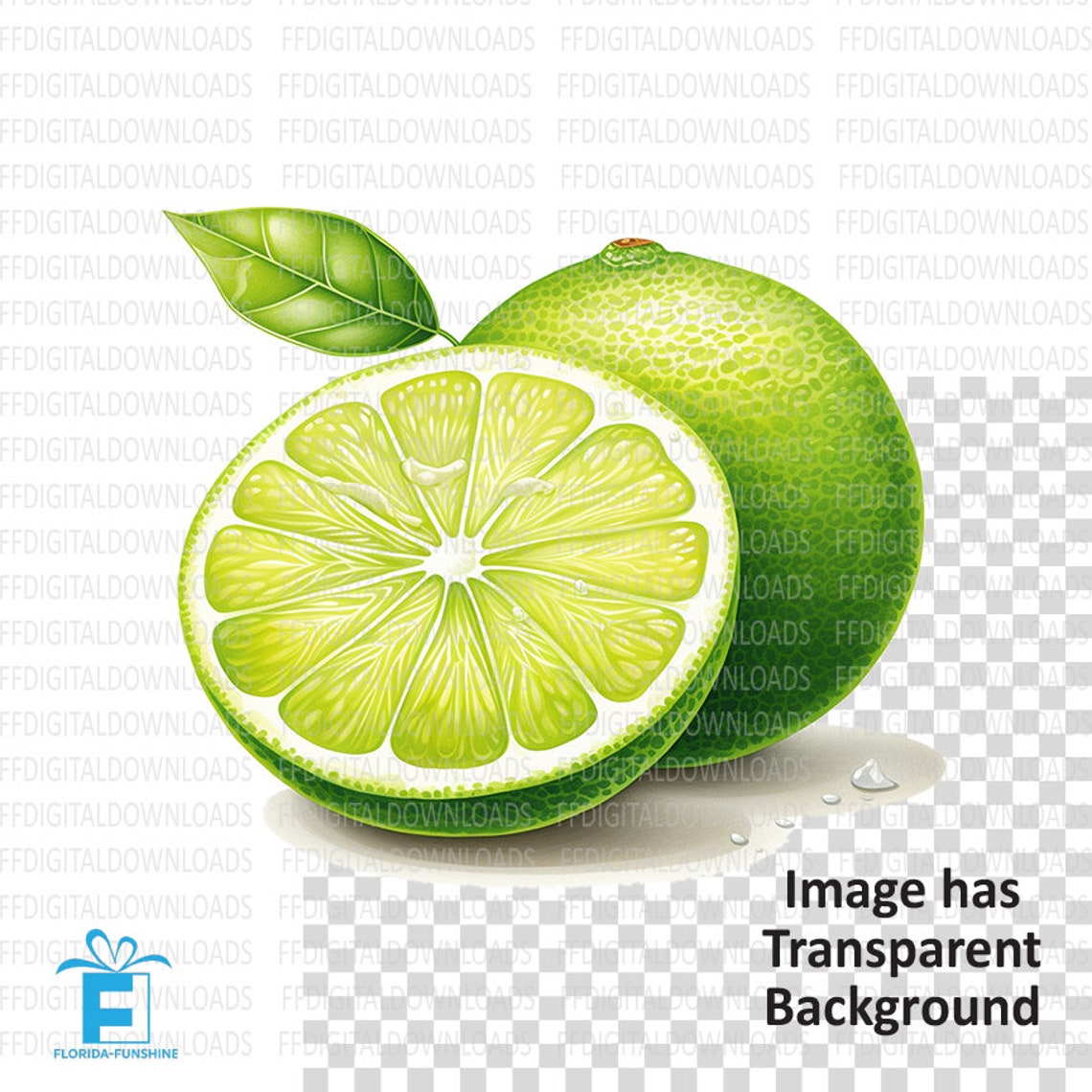 Watercolor Lime Clipart, Lime PNG, Sublimation, Printable Art (digital ...