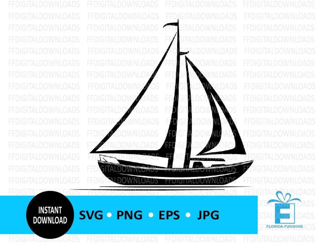 Sailboat SVG, Sailboat PNG, Sailboat Clipart, Sailboat Vector, Sailboat ...