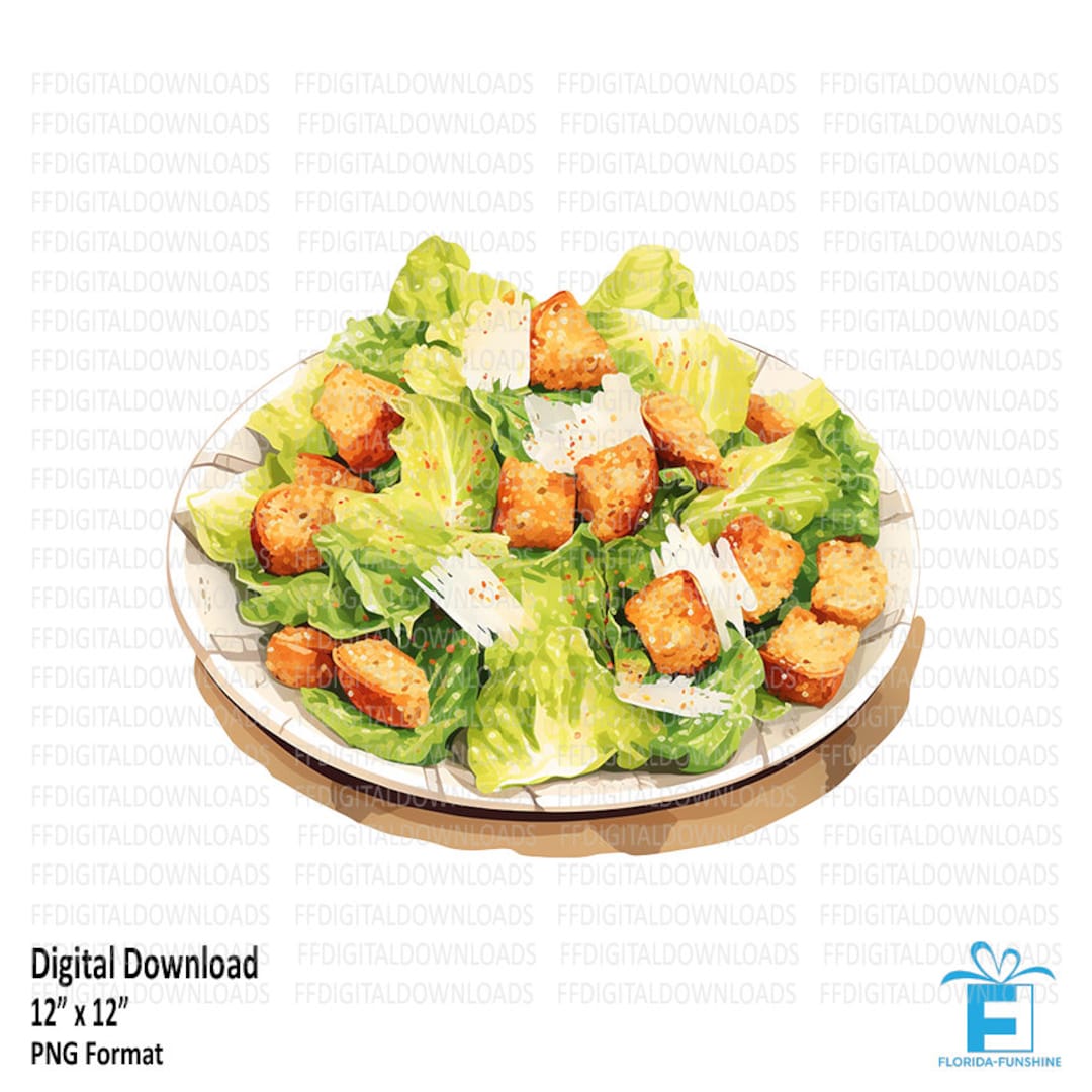 Caesar Salad Clipart, Caesar Salad PNG, Caesar Salad Image, Digital ...