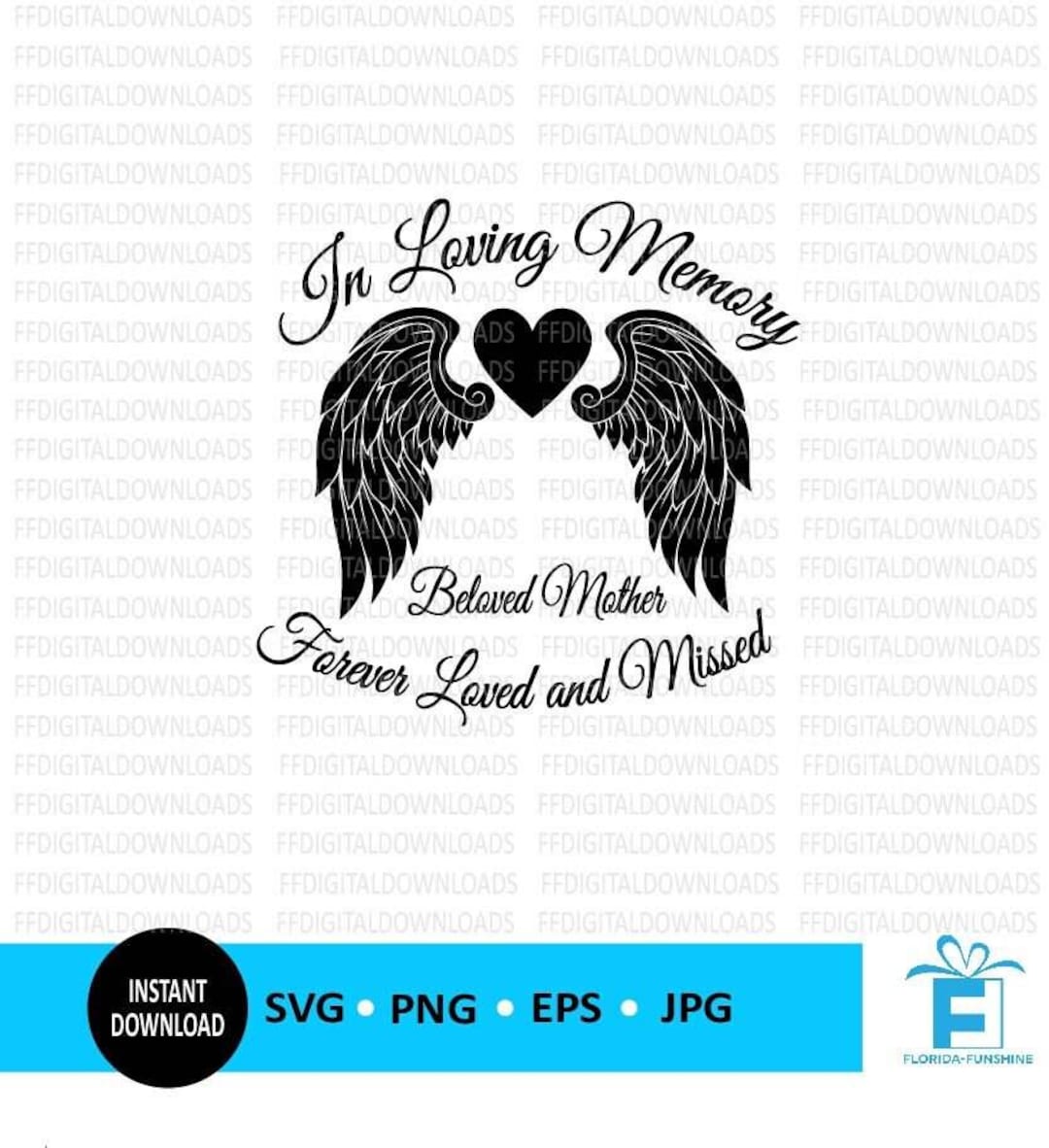 Mother Memorial - in Loving Memory SVG - Beloved Mother SVG - Memorial ...